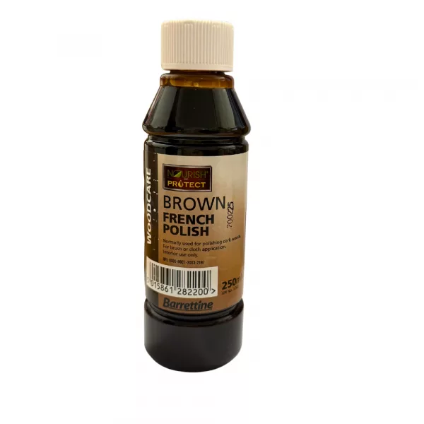 Barrettine Brown French Polish 250ml – Traditional Finish - Shiny Hardware